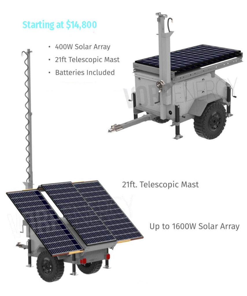 Mobile Solar Surveillance Trailers - Vorp Energy
